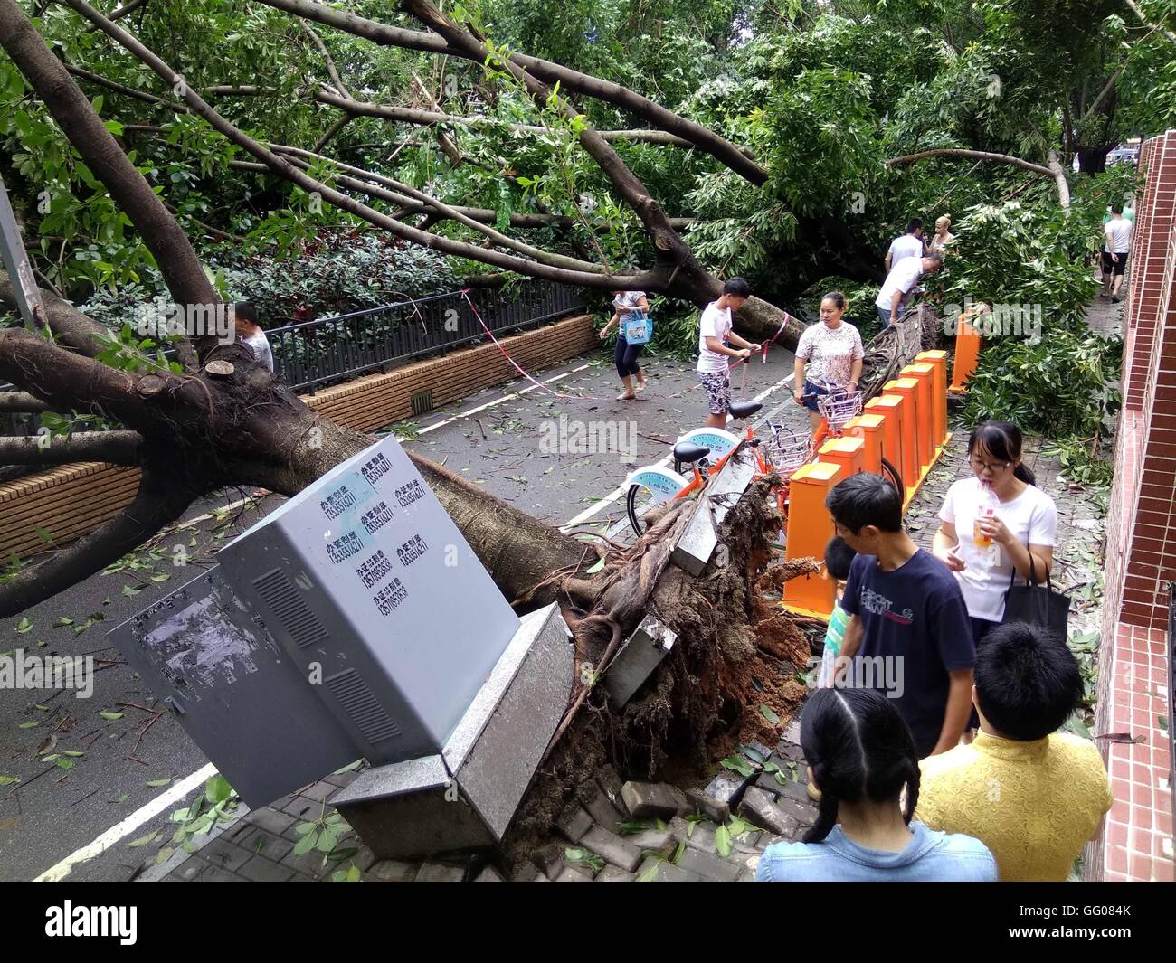 Shenzhen, Shenzhen, China. 2nd Aug, 2016. The 4th Typhoon ''Nida ...