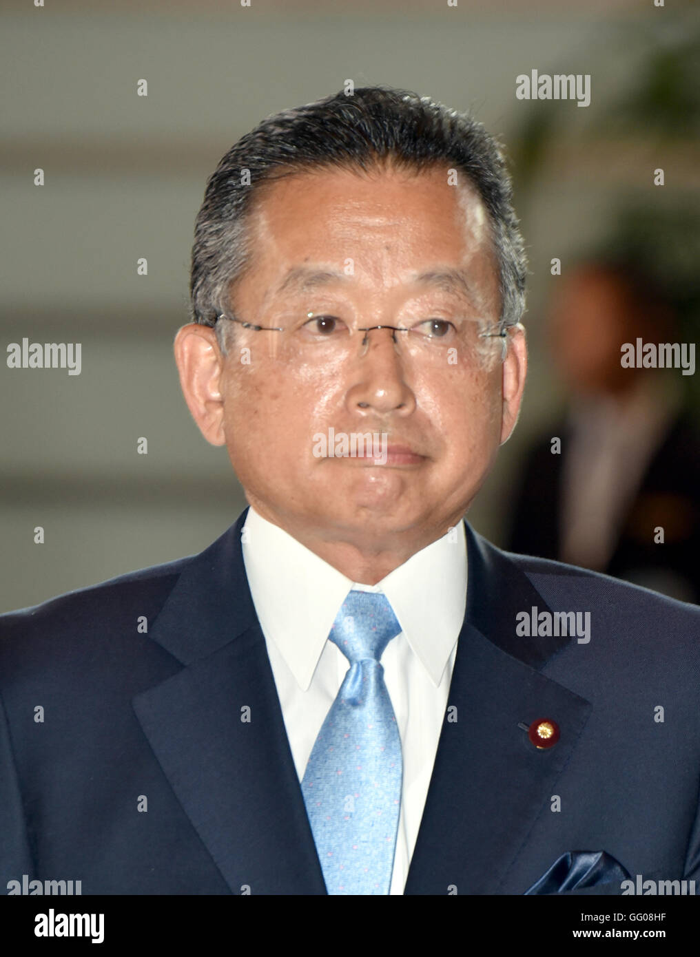 Tokyo, Japan. 3rd Aug, 2016. Yuji Yamamoto arrives at the prime ...