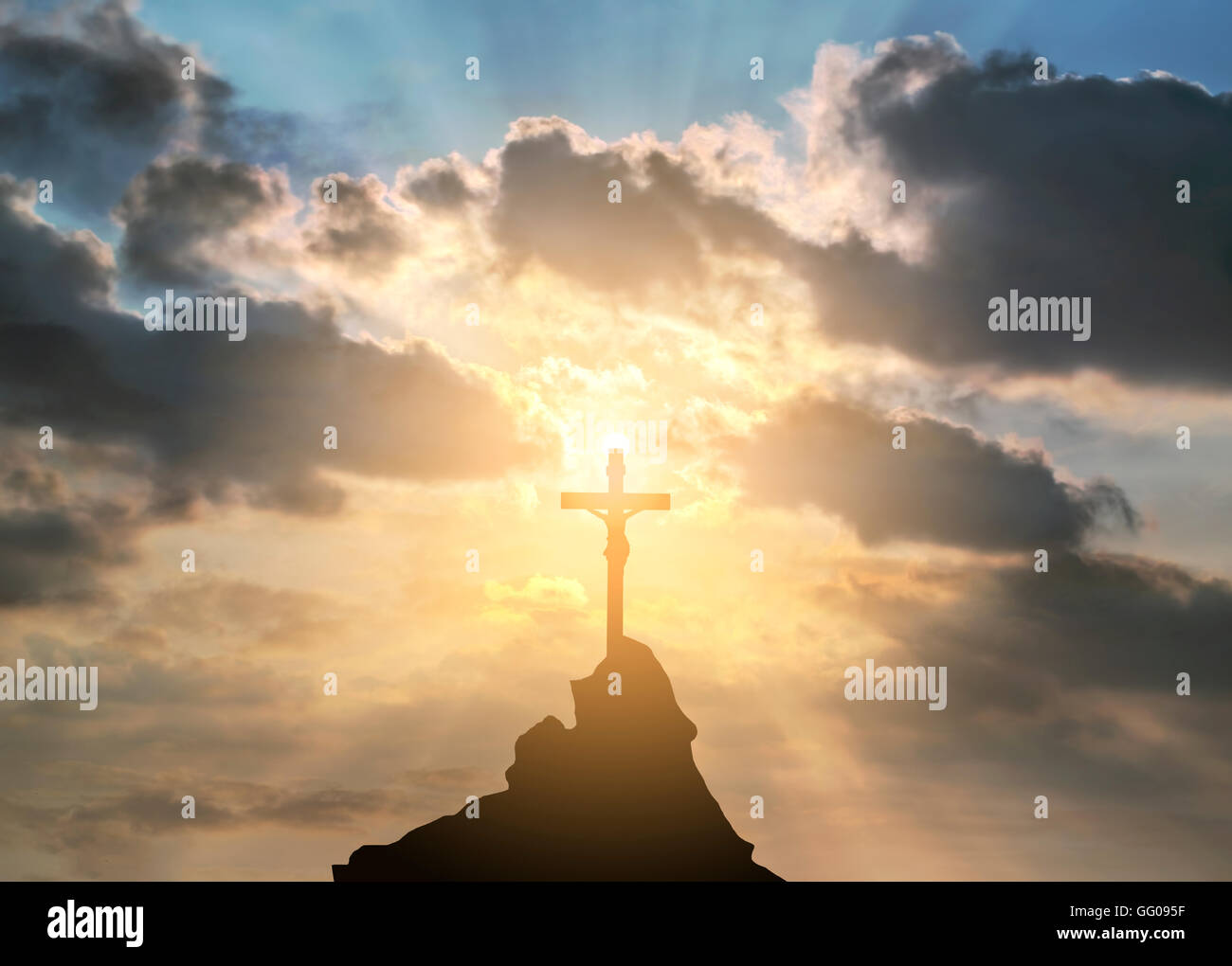 Jesus cross sunset hi-res stock photography and images - Alamy