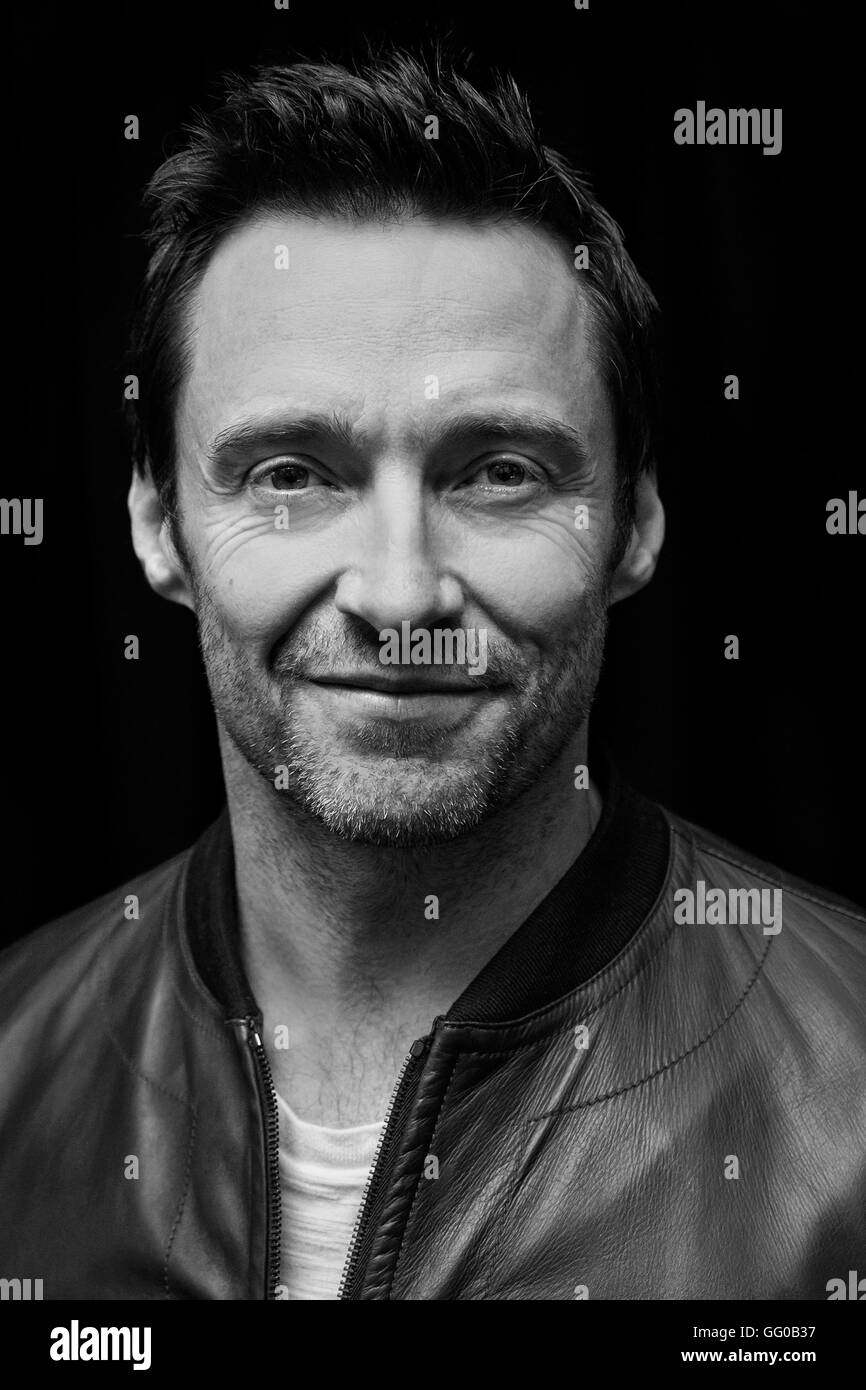 Actor hugh jackman Black and White Stock Photos & Images - Alamy