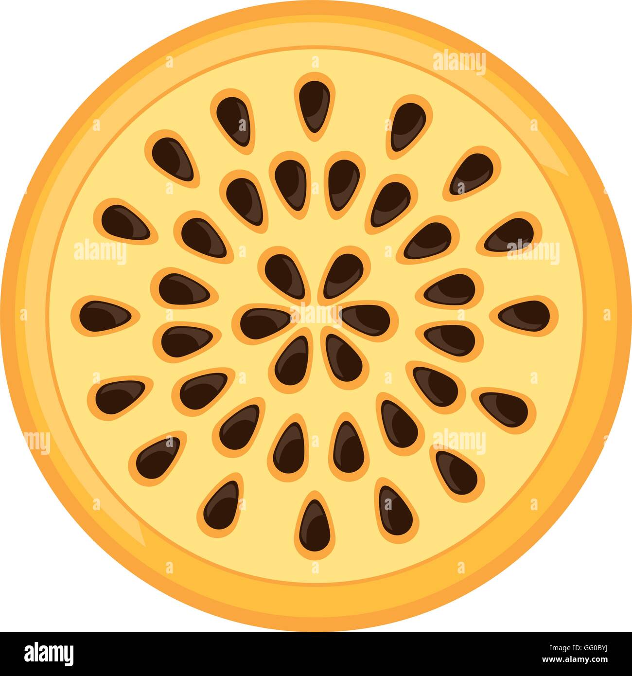 passionfruit fresh fruit icon Stock Vector Image & Art - Alamy