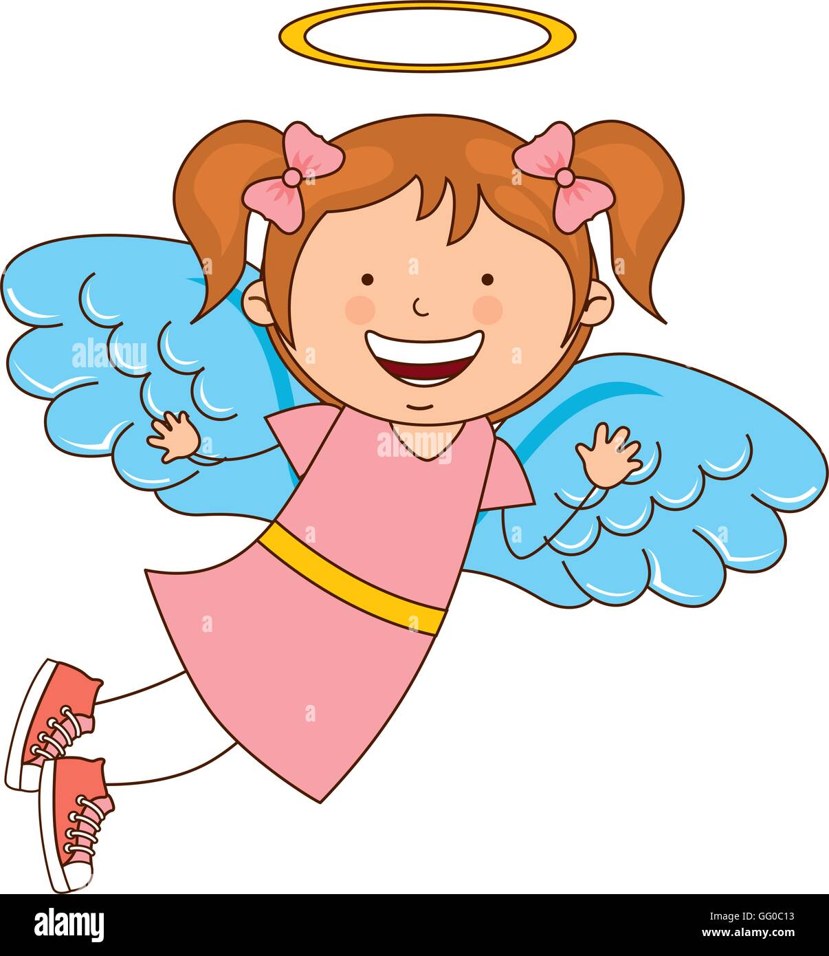 angel girl character icon Stock Vector Image & Art - Alamy