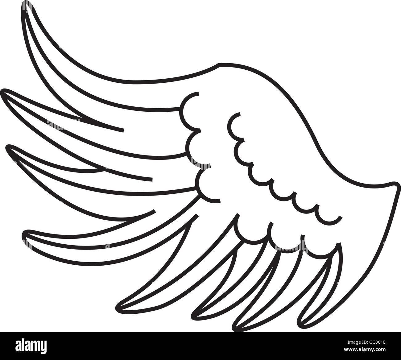 wing angel drawn icon Stock Vector Image & Art - Alamy