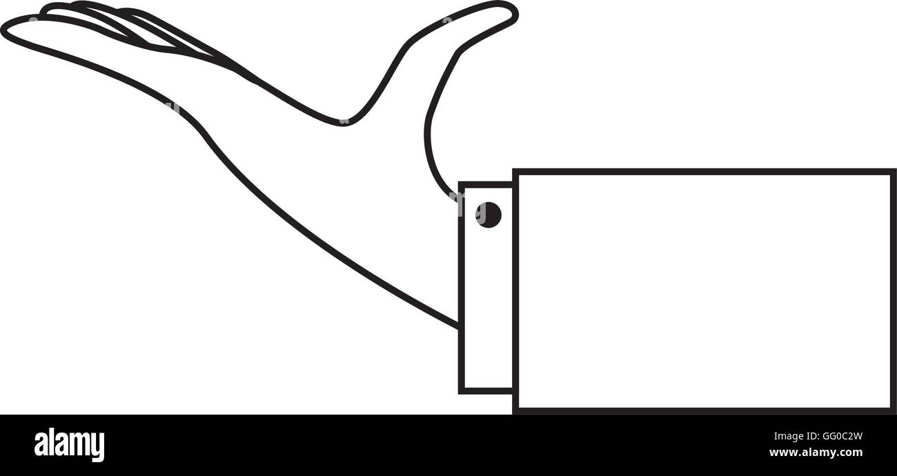 hand waiter restaurant icon Stock Vector Image & Art - Alamy