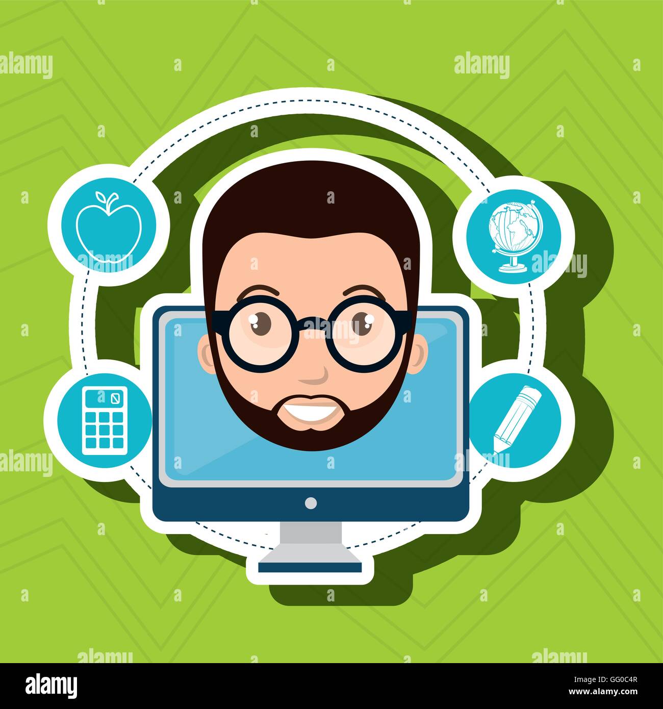 student pencil calculator laptop Stock Vector Image & Art - Alamy