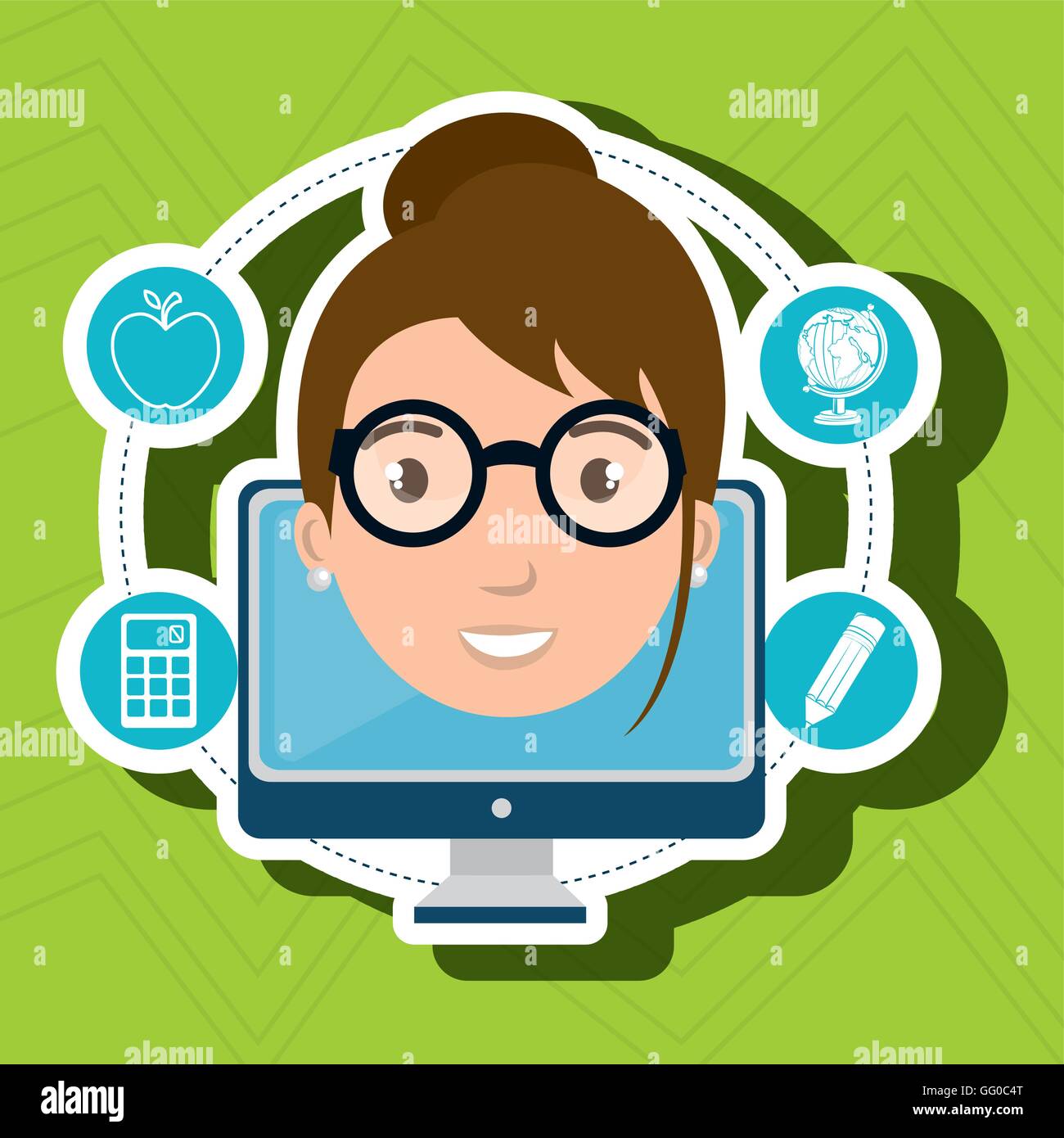 student pencil calculator laptop Stock Vector Image & Art - Alamy