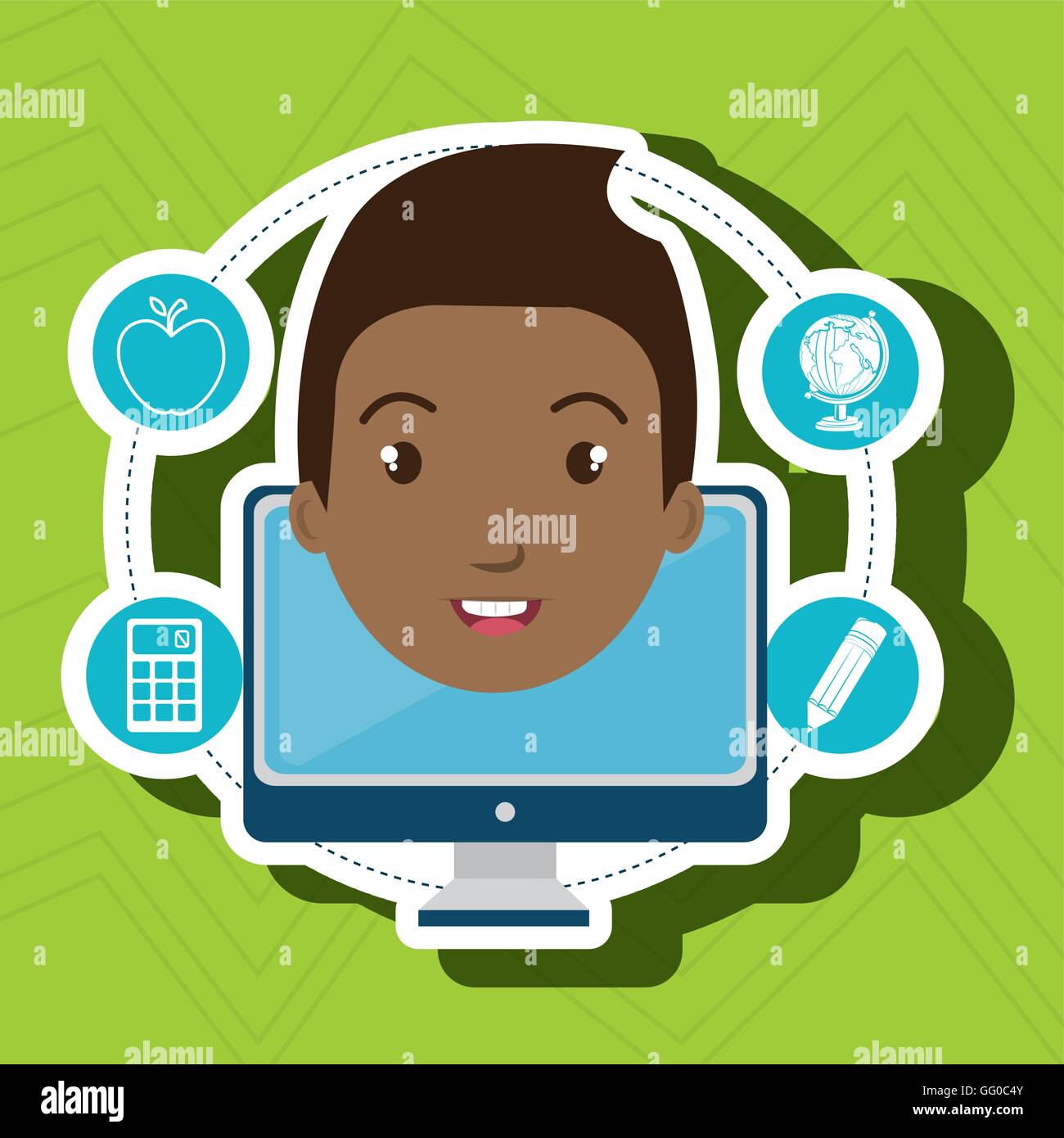 student pencil calculator laptop Stock Vector Image & Art - Alamy