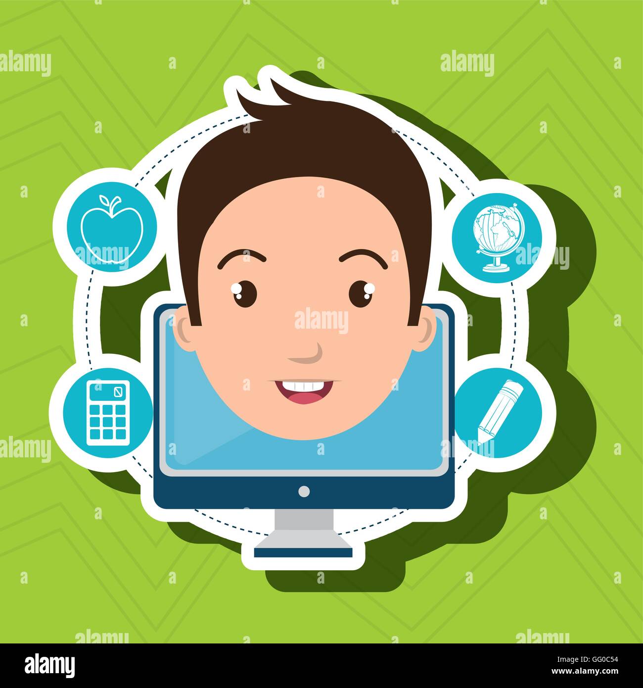 student pencil calculator laptop Stock Vector Image & Art - Alamy