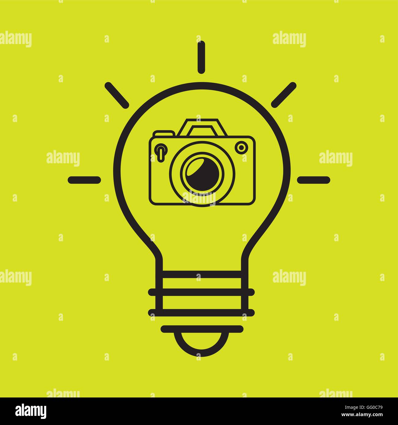 idea bulb camera icon Stock Vector Image & Art - Alamy