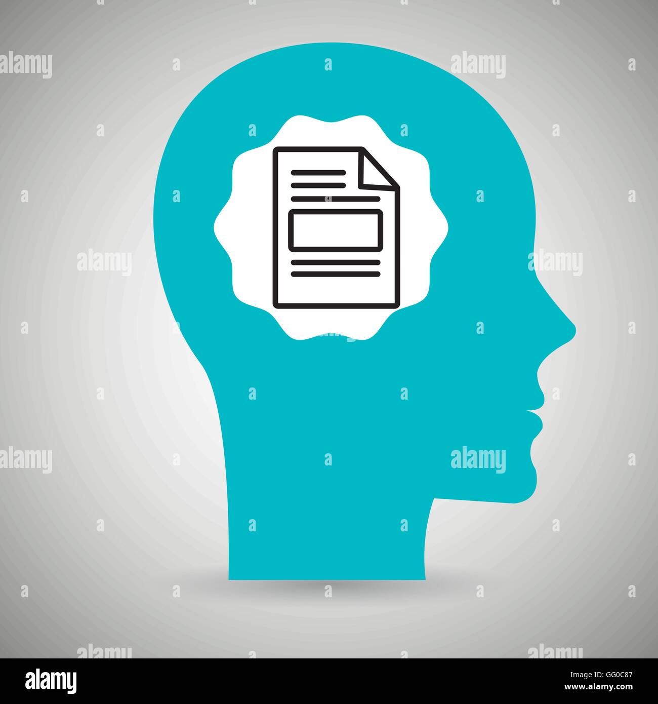 Head post it note Stock Vector Images - Alamy