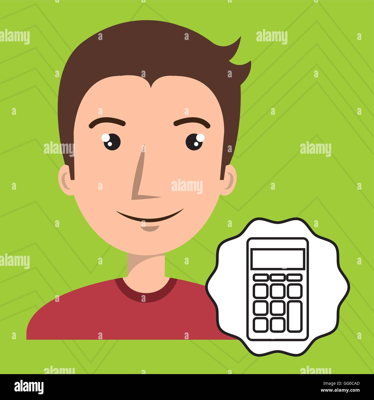 Person looking at calculator Stock Vector Images - Alamy