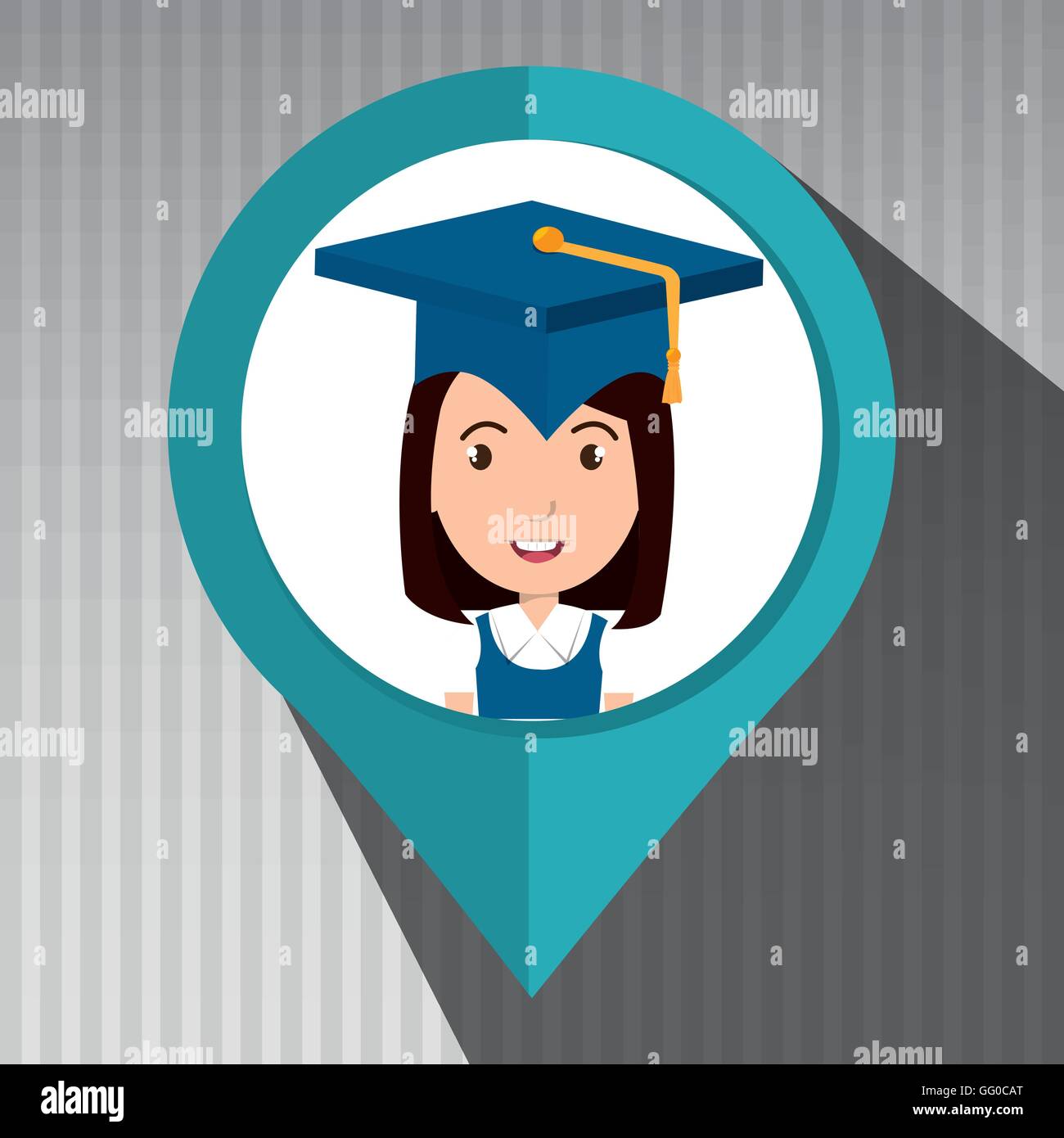 student cap pin location Stock Vector Image & Art - Alamy