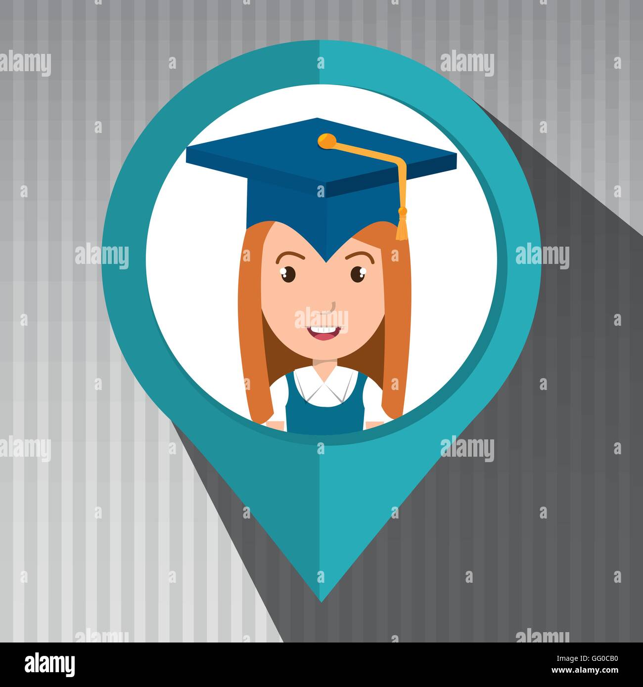 student cap pin location Stock Vector Image & Art - Alamy