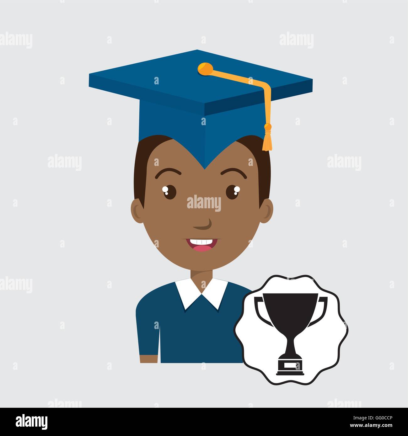 student graduation cap trophy Stock Vector Image & Art - Alamy