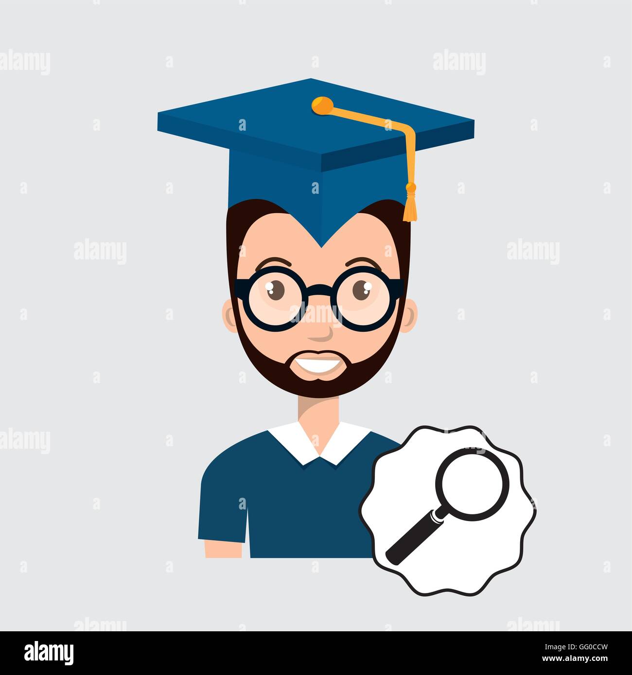 student graduation search glass Stock Vector Image & Art - Alamy