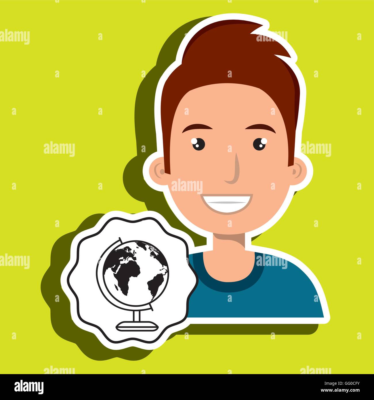 Happy business woman carefree Stock Vector Images - Alamy