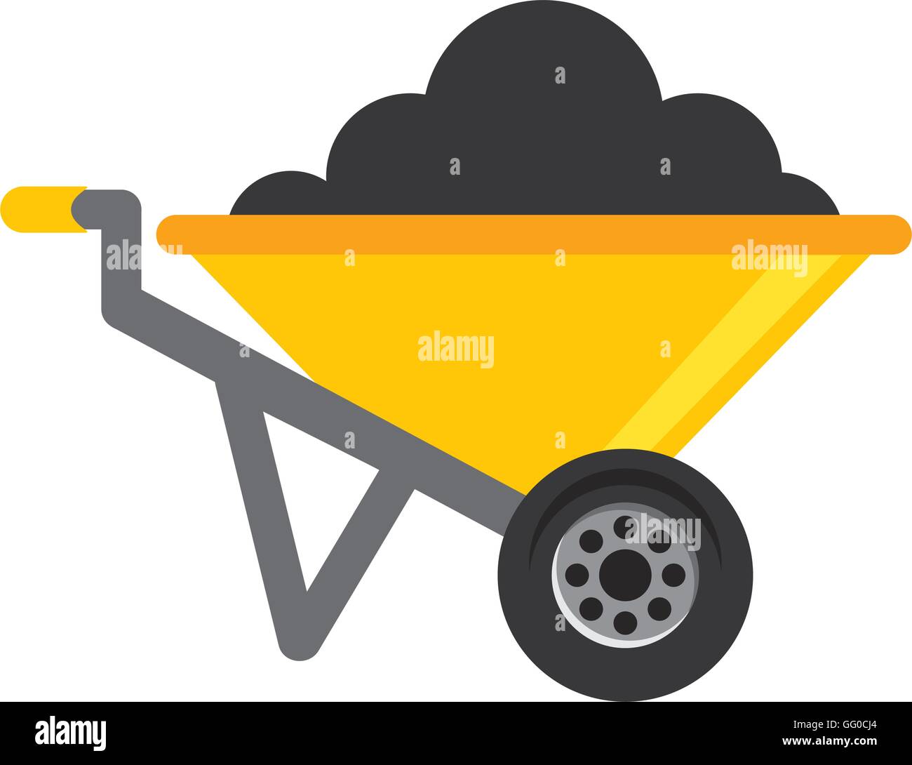 wheelbarrow tool construction icon Stock Vector Image & Art - Alamy