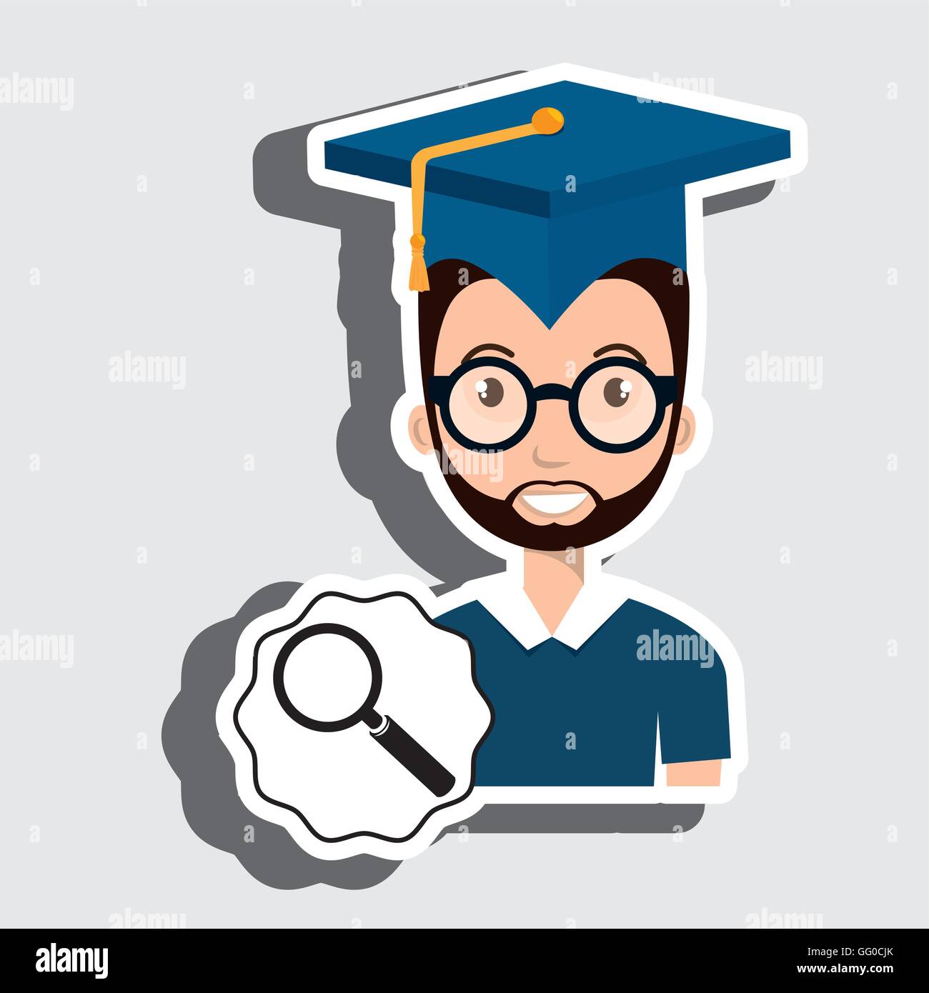 student graduation search glass Stock Vector Image & Art - Alamy