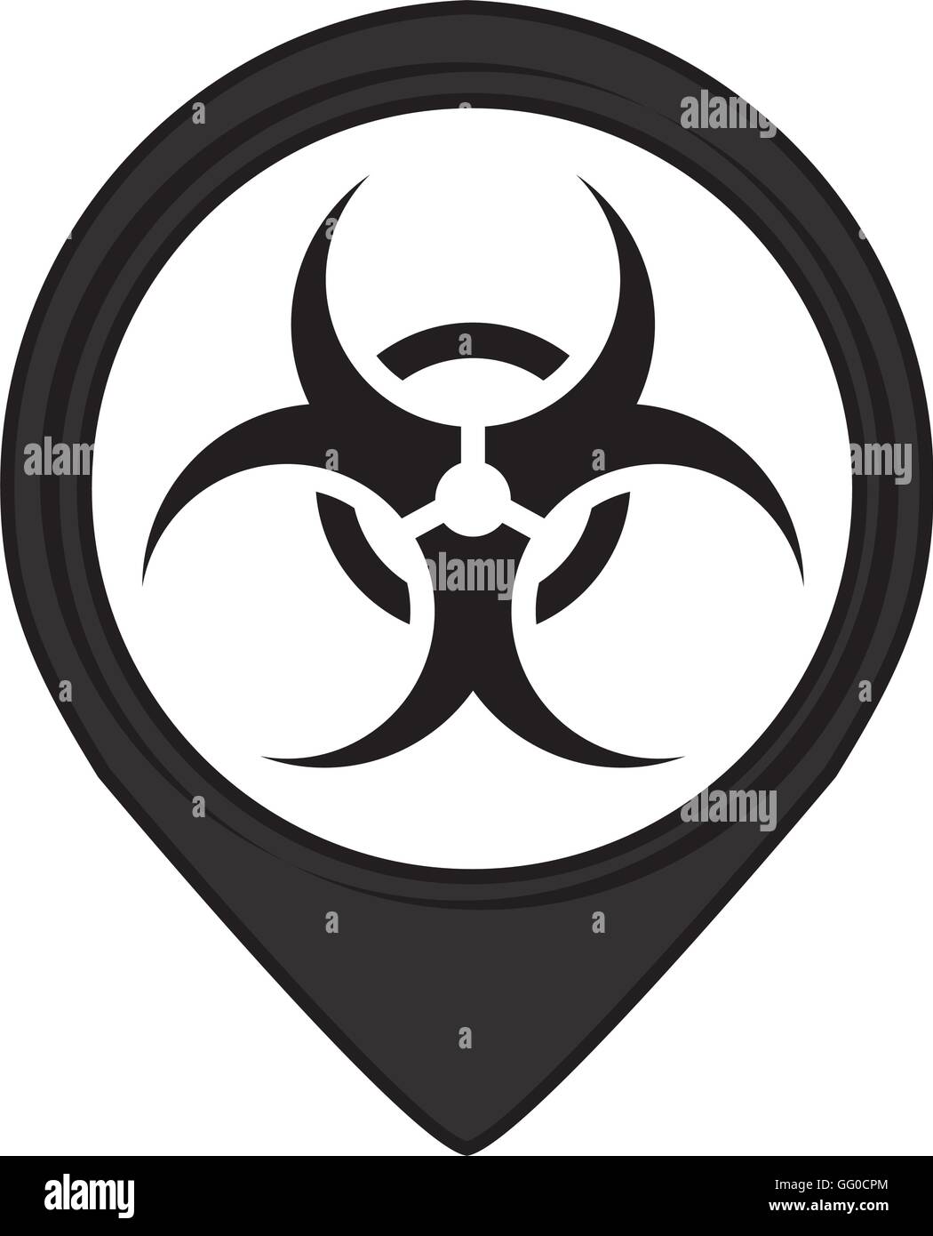 biohazard pin pointer caution signal icon Stock Vector Image & Art - Alamy