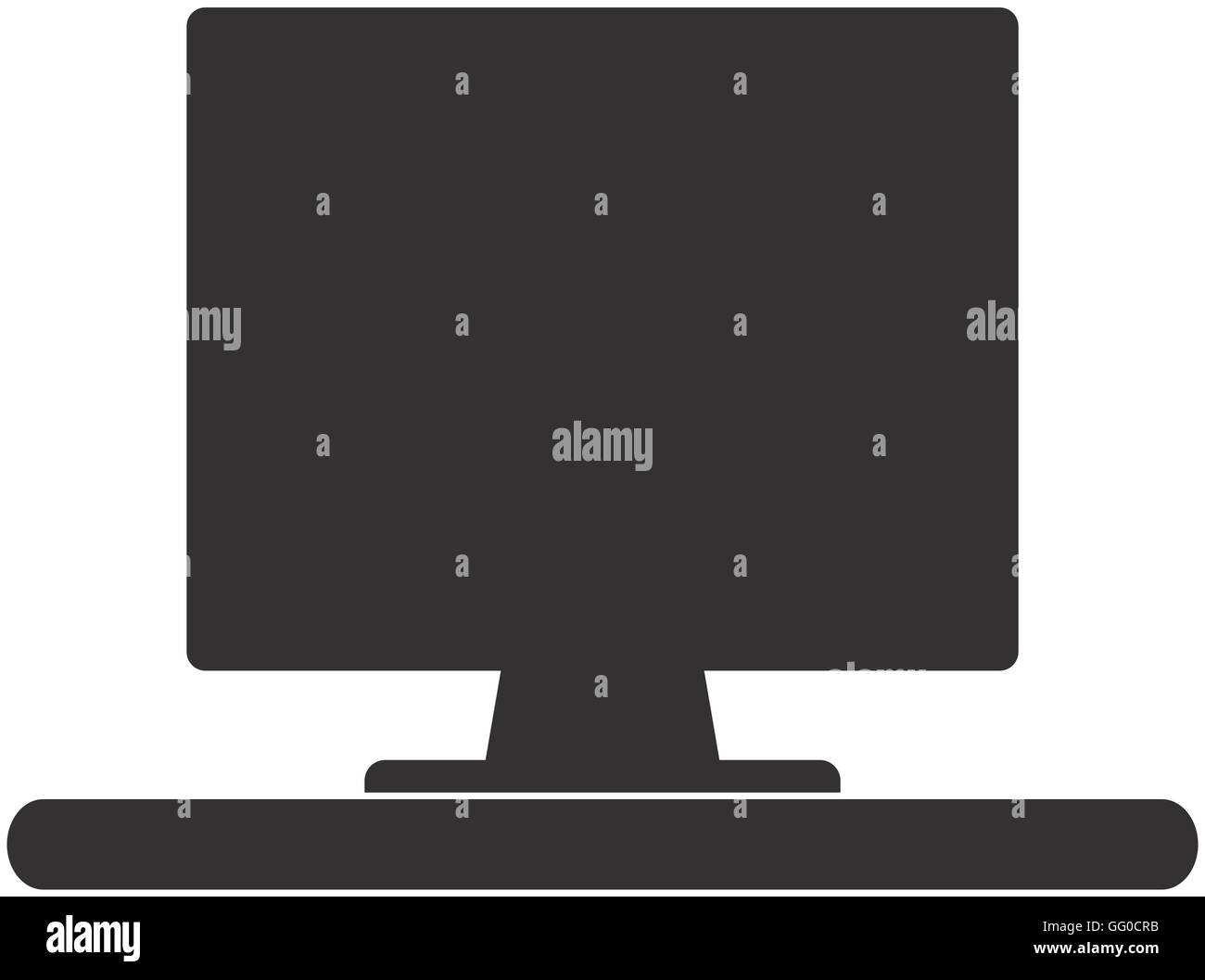 computer desktop silhouette workplace icon Stock Vector Image & Art - Alamy
