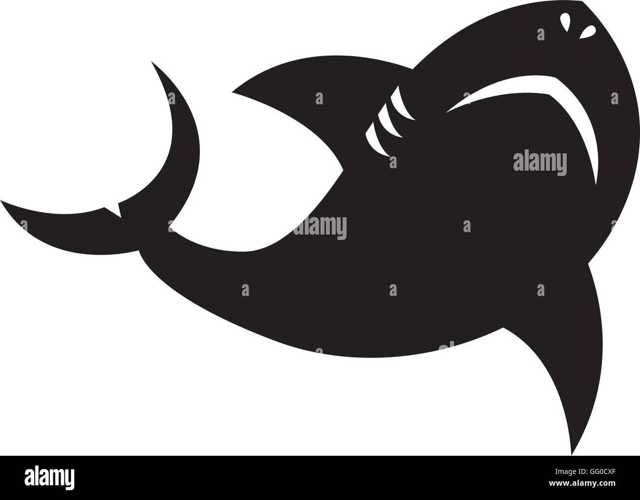 Illustration danger signal icon shark hi-res stock photography and ...