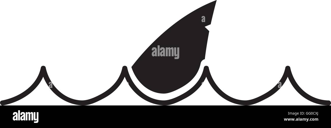 shark signal silhouette icon Stock Vector Image & Art - Alamy