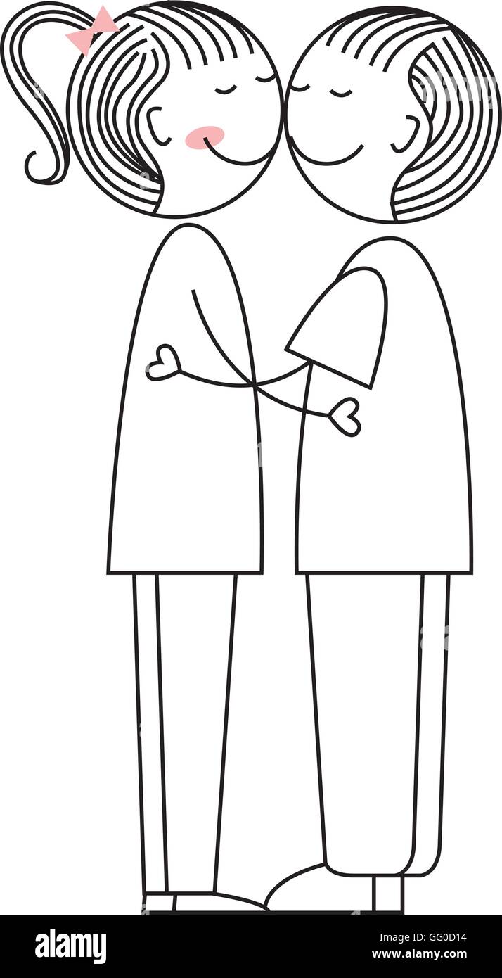 cute couple love icon Stock Vector Image & Art - Alamy