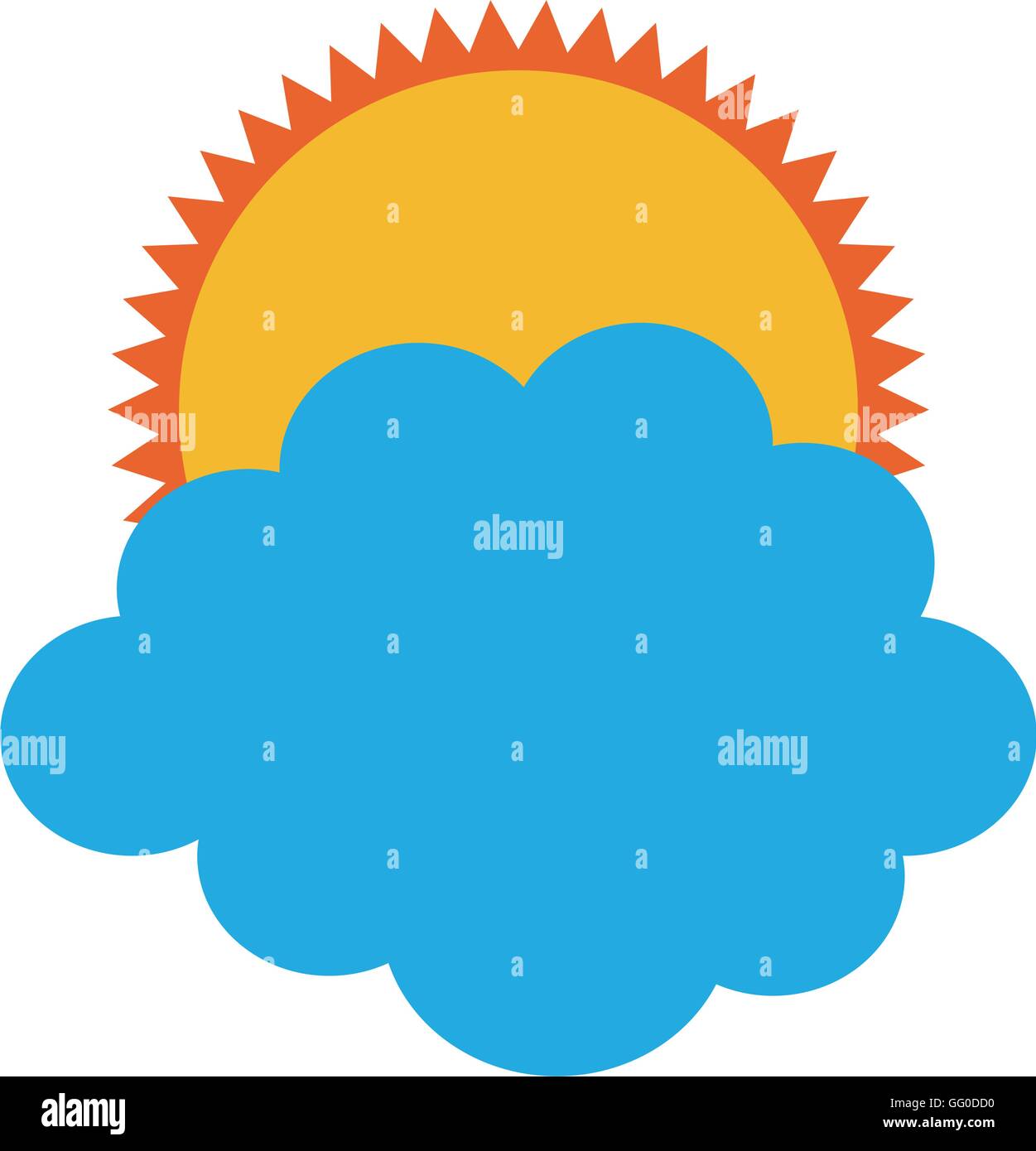 cloud and sun icon Stock Vector Image & Art - Alamy