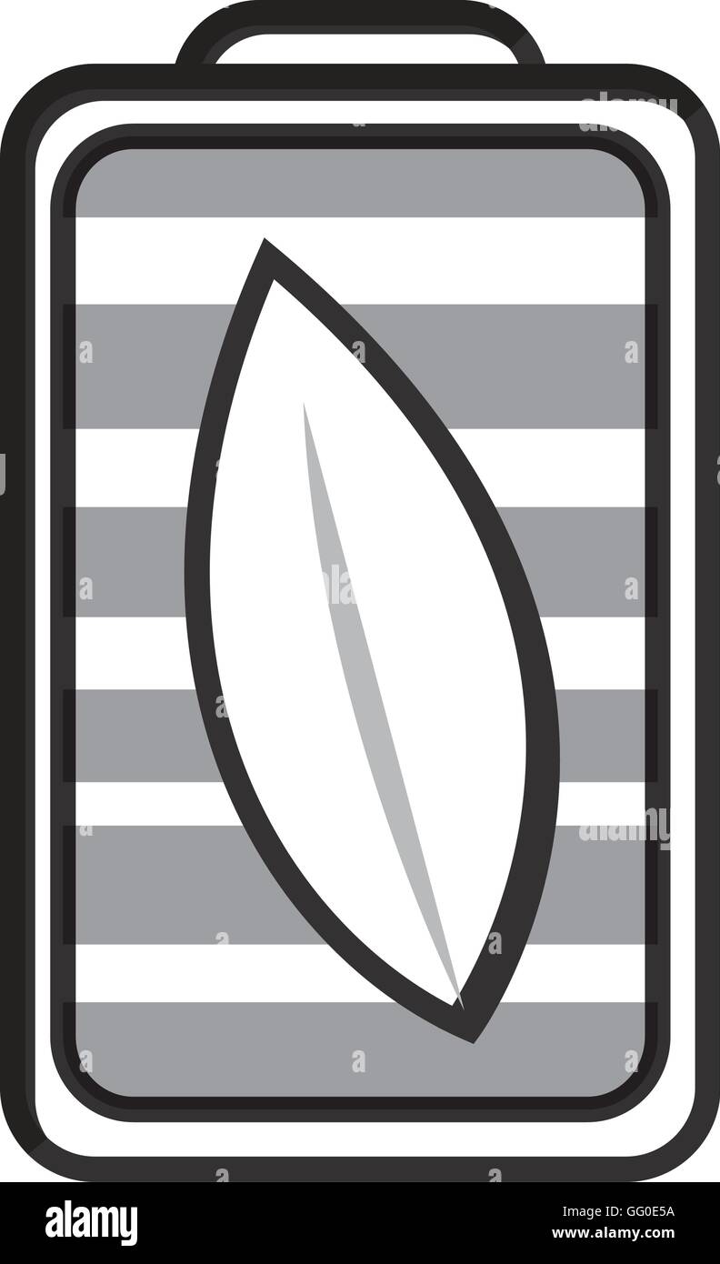 battery with leaf icon Stock Vector Image & Art - Alamy