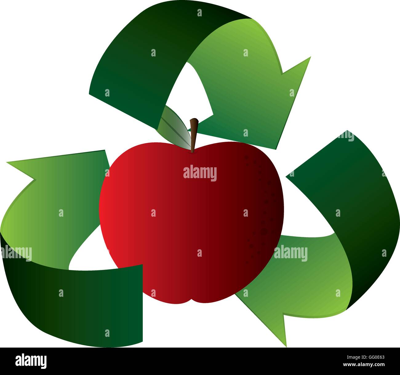 recycle arrows with apple icon Stock Vector Image & Art - Alamy