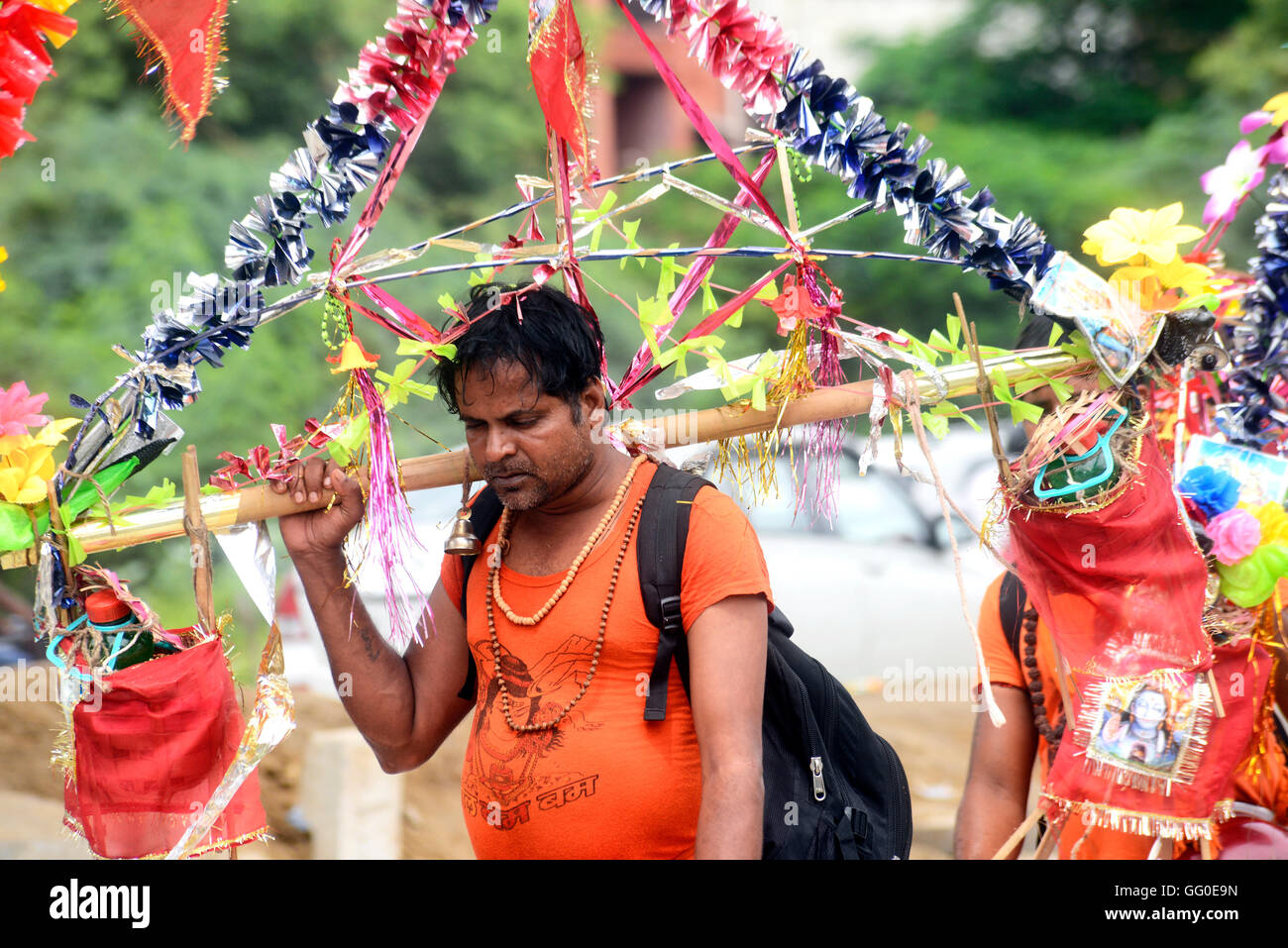 Kavad Yatra is annual pilgrimage of devotees of Shiva, people carry ...