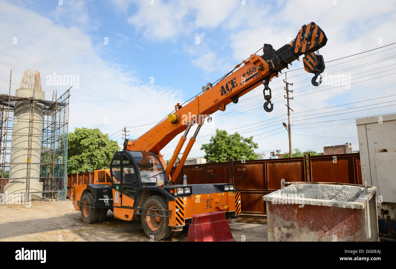 Crane on construction site Stock Photo - Alamy
