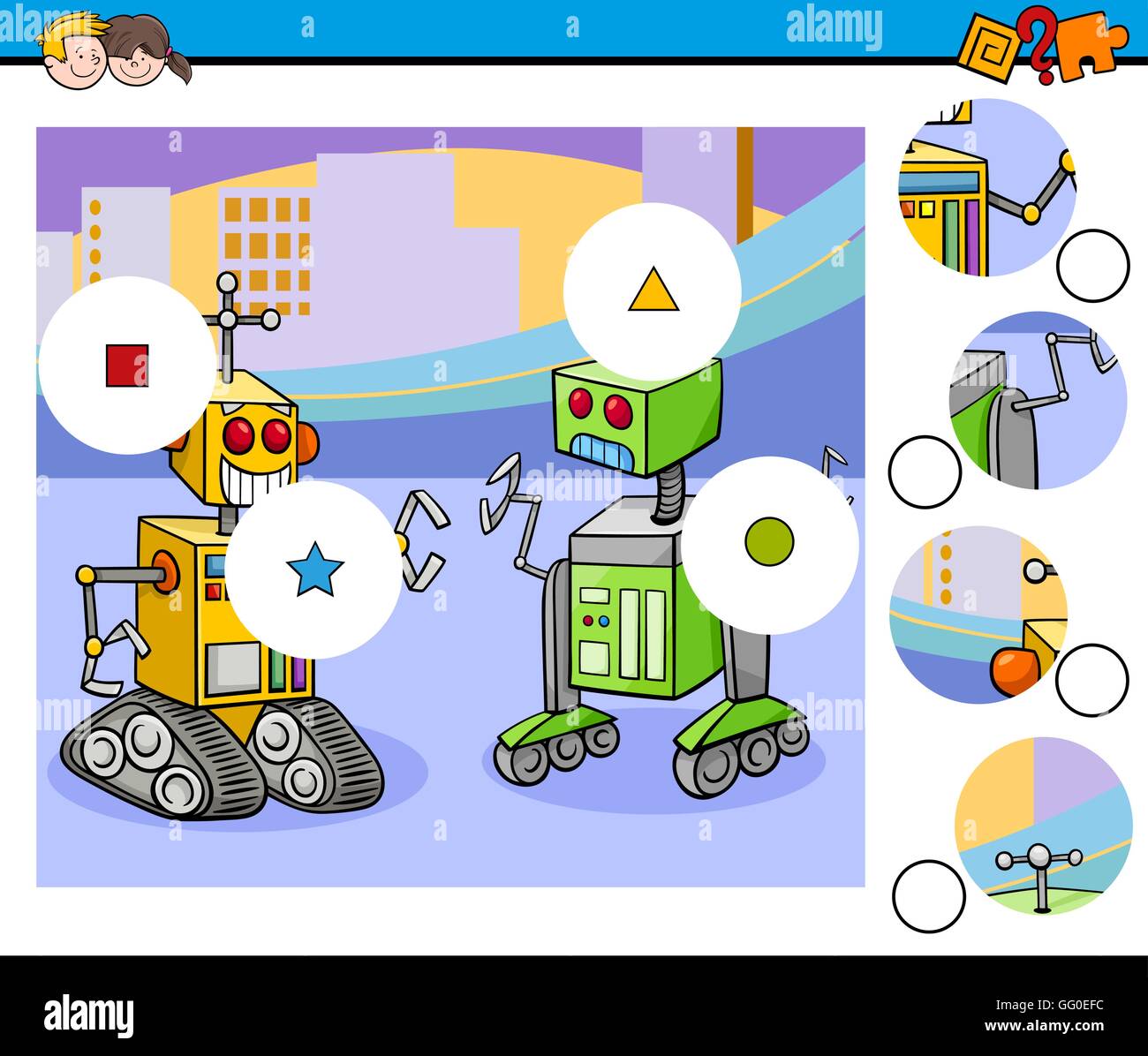 Cartoon Illustration of Educational Activity Task for Preschool ...