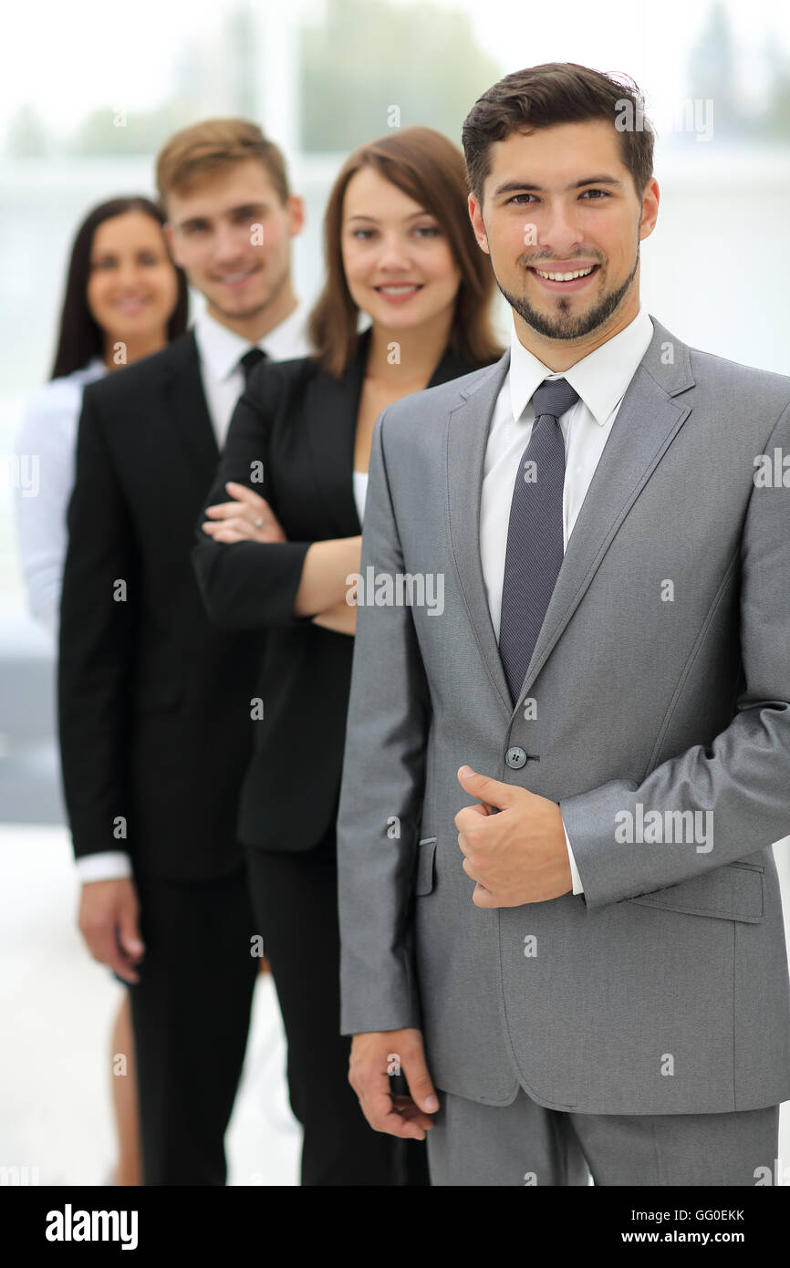 Business man and his team Stock Photo - Alamy