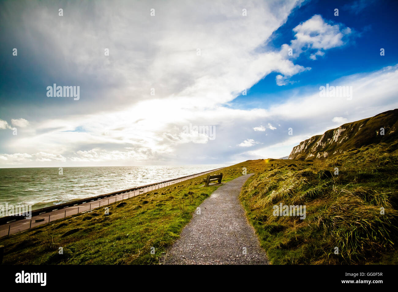 White cliffs of Dover landscape photo Stock Photo - Alamy