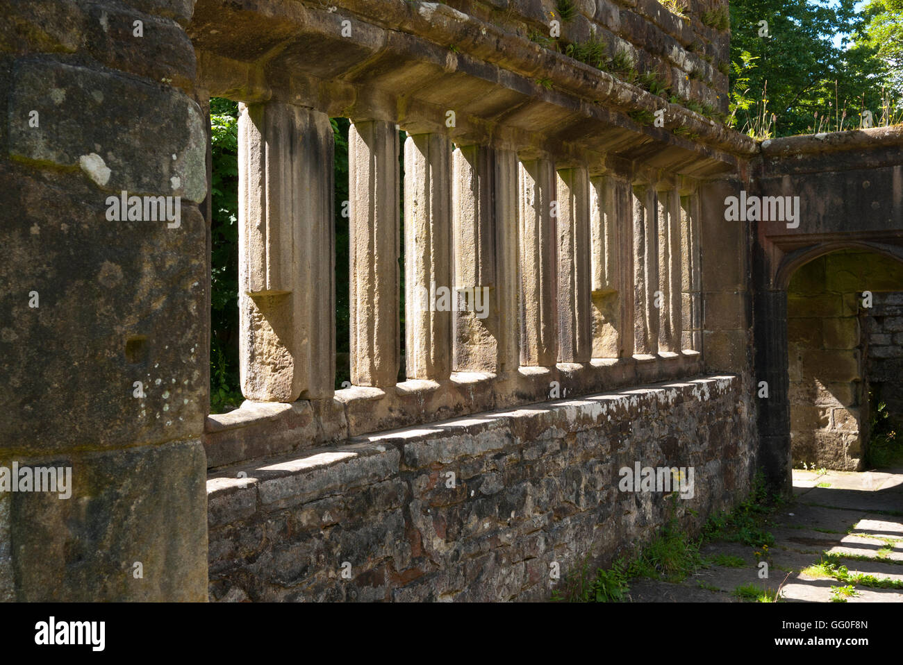 Remains of Wycoller Hall, Wycoller, Lancashire, England, UK Stock Photo ...