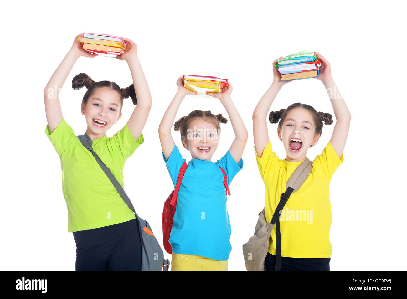 cute little girls with book Stock Photo - Alamy