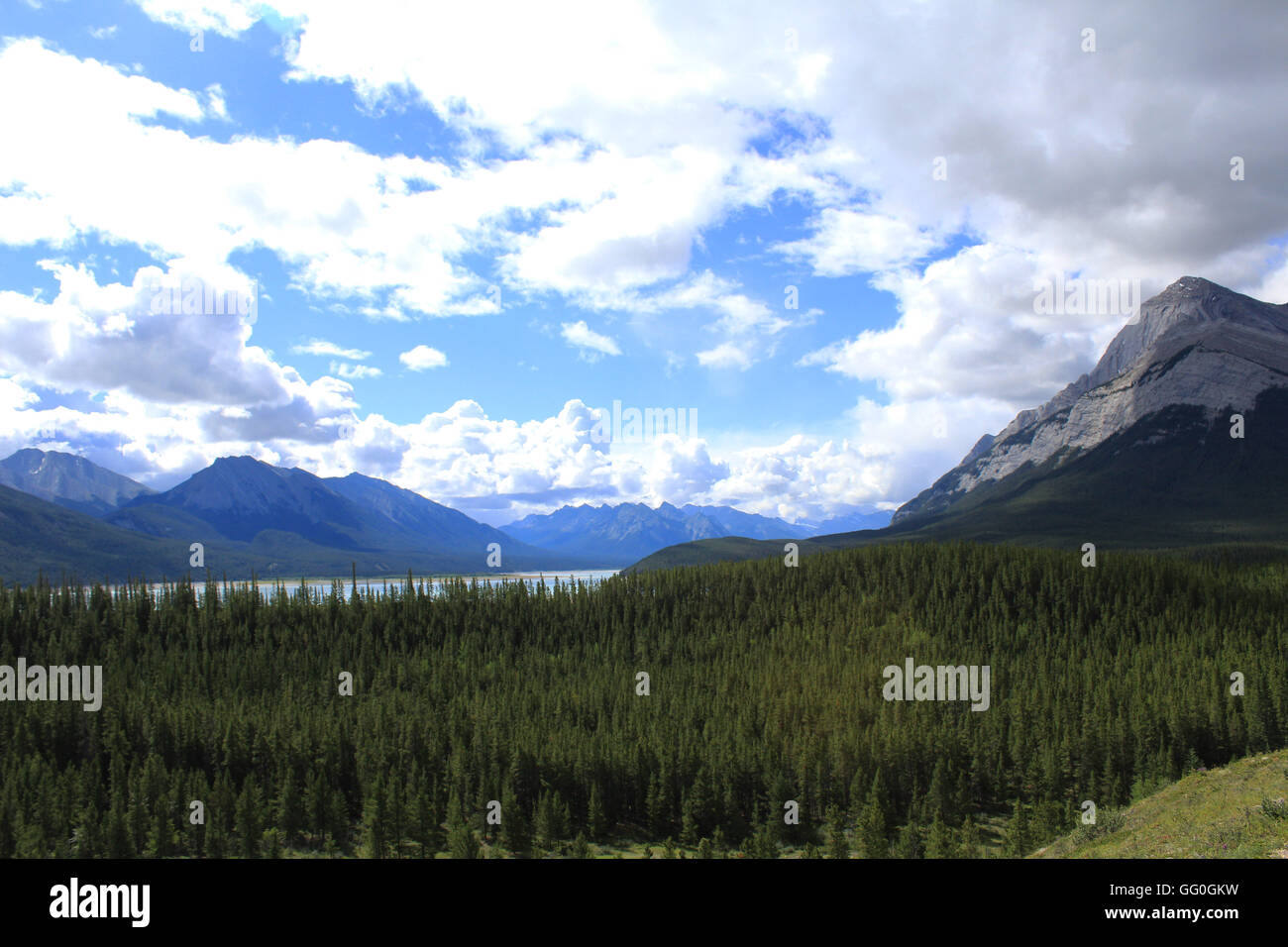 Mountainscape through David Thompson Stock Photo - Alamy