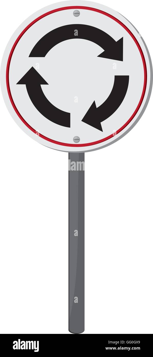 roundabout traffic sign icon Stock Vector Image & Art - Alamy