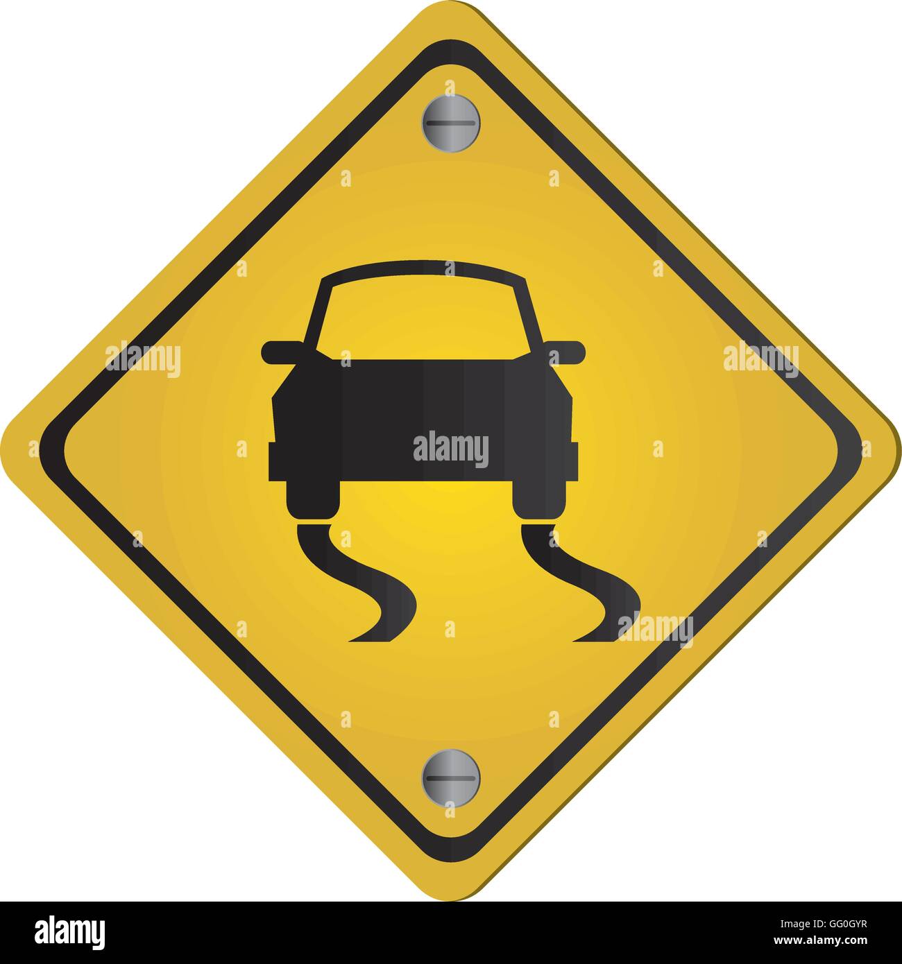 slippery road traffic sign icon Stock Vector Image & Art - Alamy