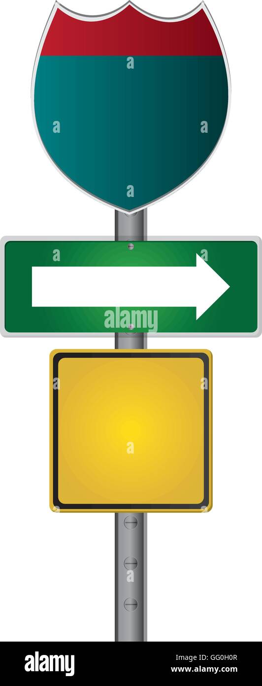 Mandatory route sign Stock Vector Images - Alamy