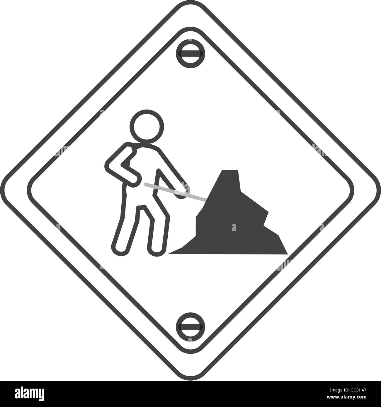 men at work traffic sign icon Stock Vector Image & Art - Alamy