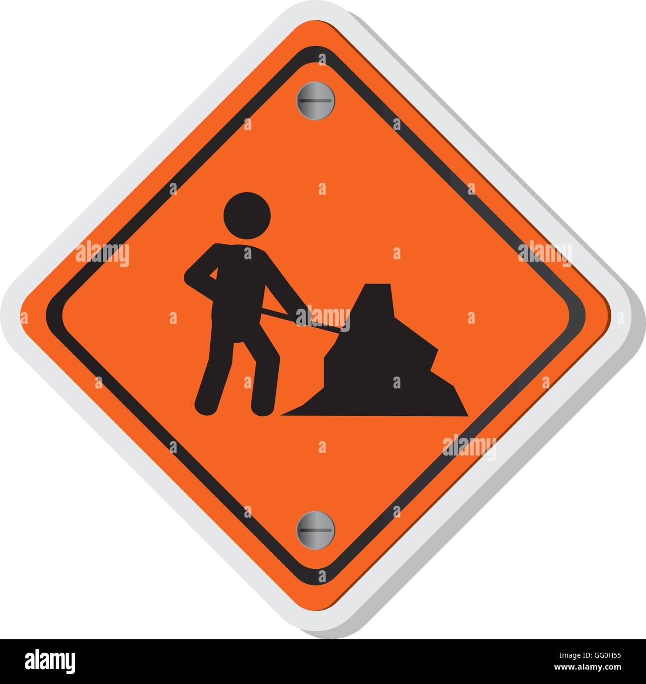 men at work traffic sign icon Stock Vector Image & Art - Alamy