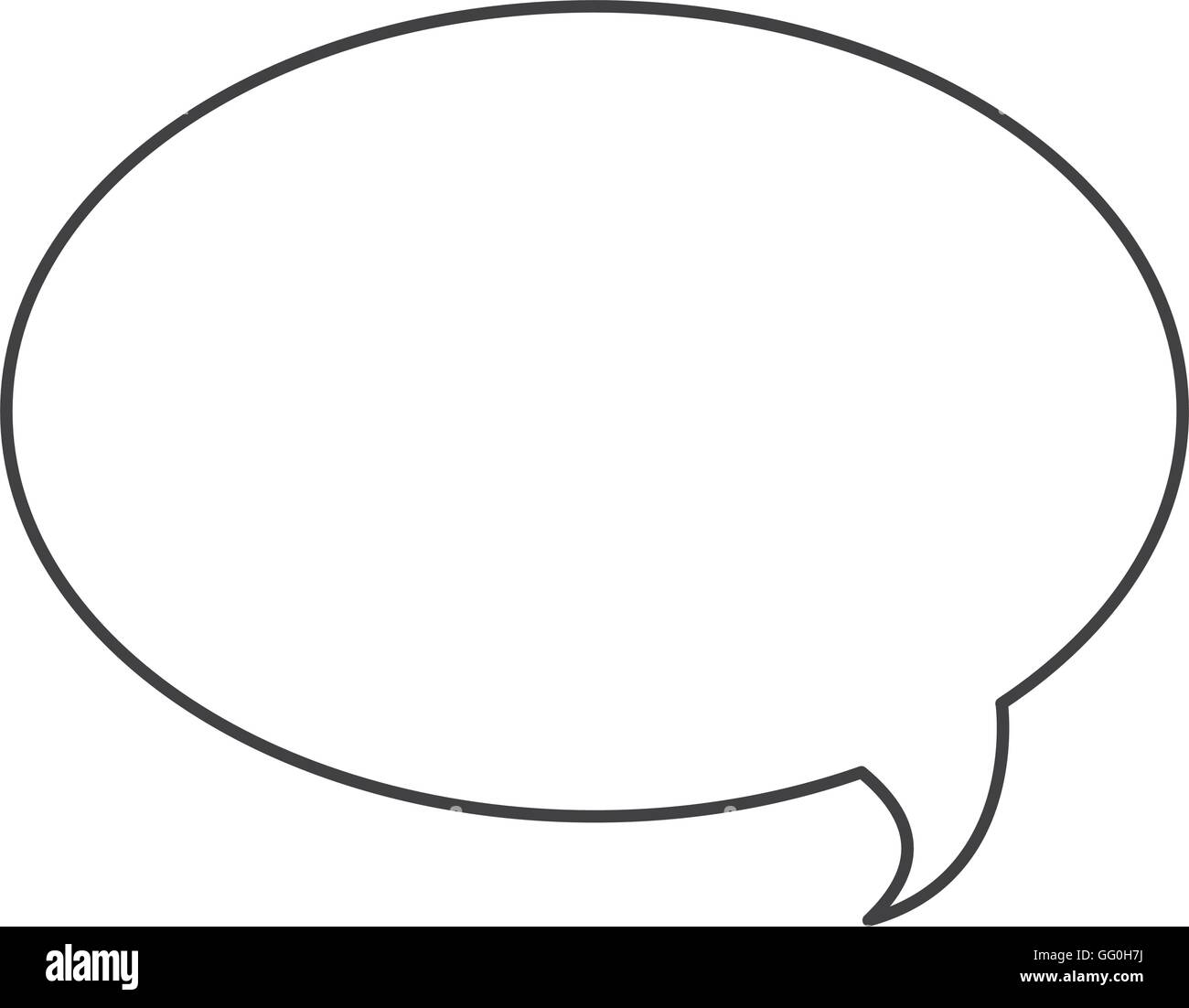 Glossy empty speech bubble Black and White Stock Photos & Images - Alamy