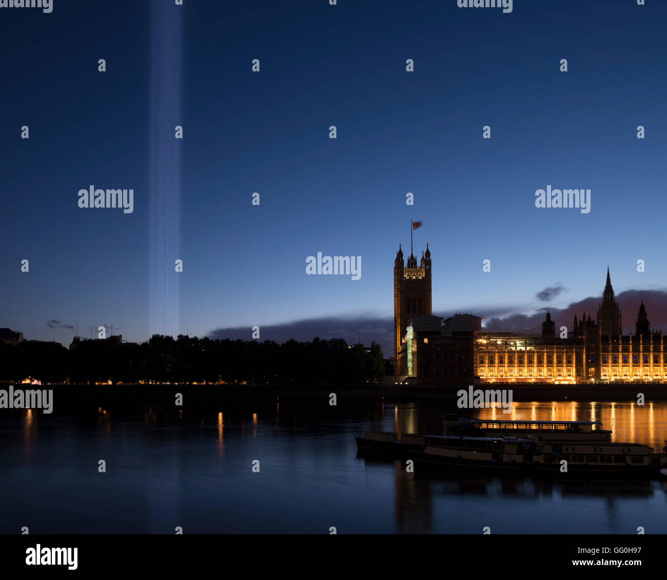 View across river showing Houses of Parliament. Spectra London, London ...