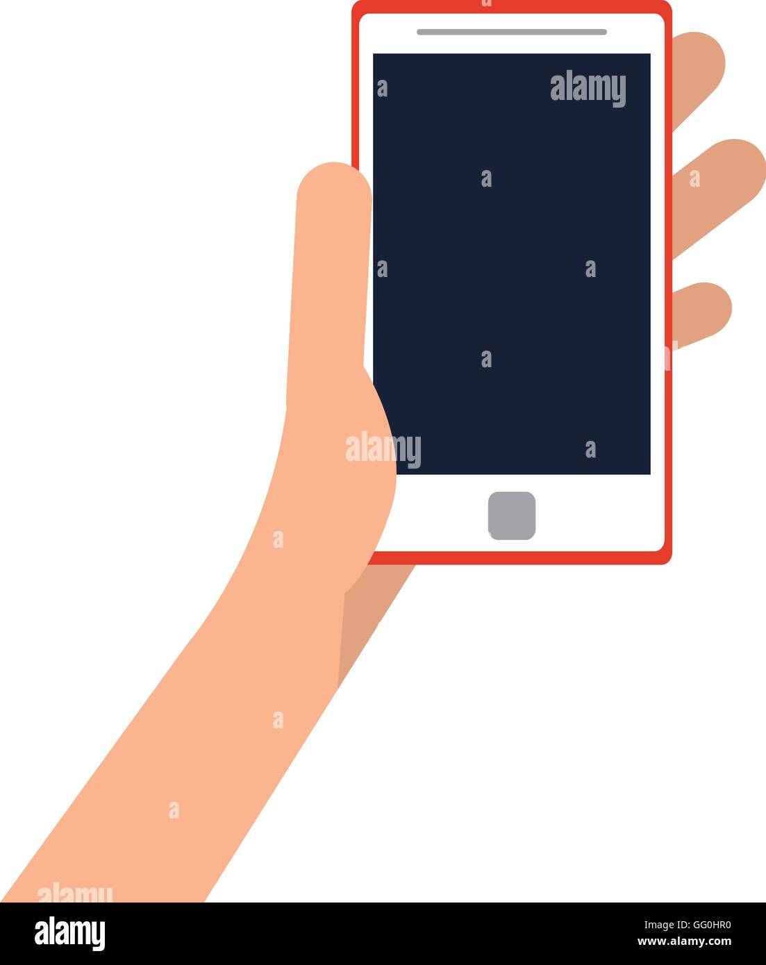 hand holding modern cellphone icon Stock Vector Image & Art - Alamy