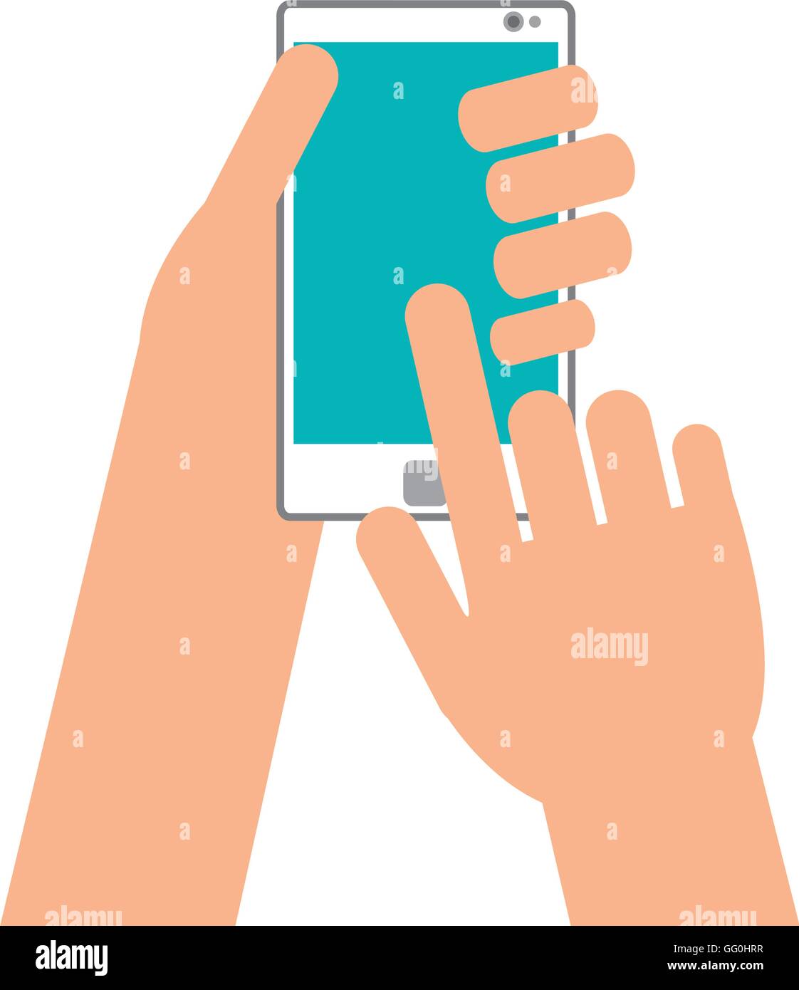 hand holding modern cellphone icon Stock Vector Image & Art - Alamy