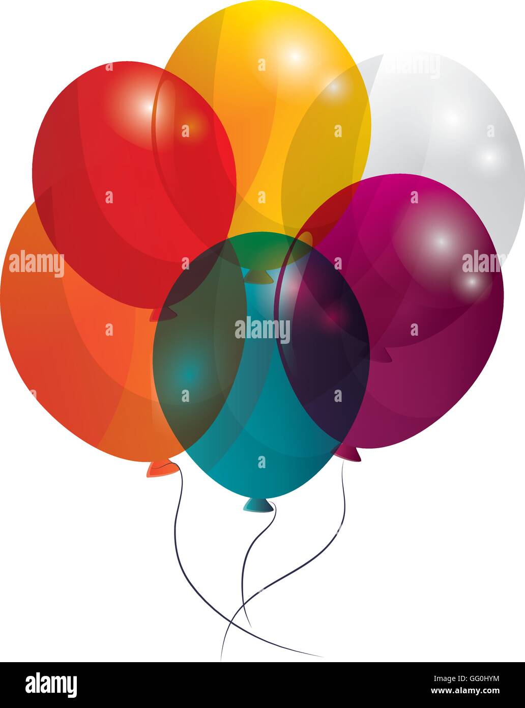 colorful balloons icon Stock Vector Image & Art - Alamy