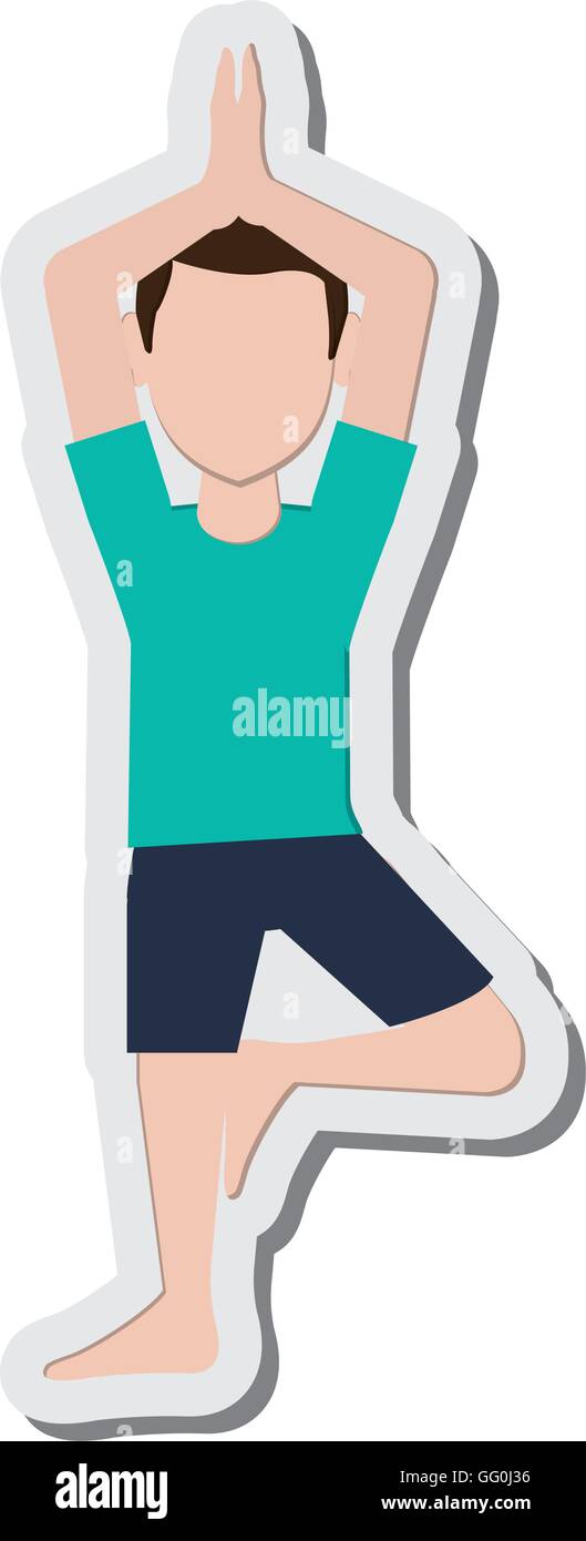 man in yoga pose icon Stock Vector Image & Art - Alamy