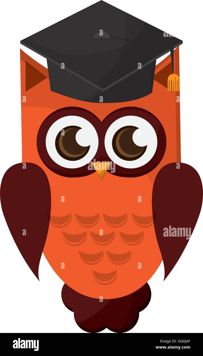 owl cartoon with graduation cap icon Stock Vector Image & Art - Alamy